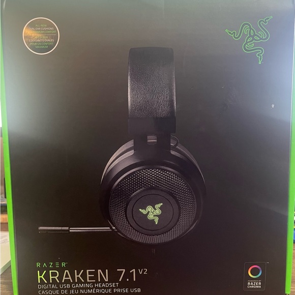 Headphones | Razer Kraken Gaming Headset Lightweight Aluminum Frame Red ...